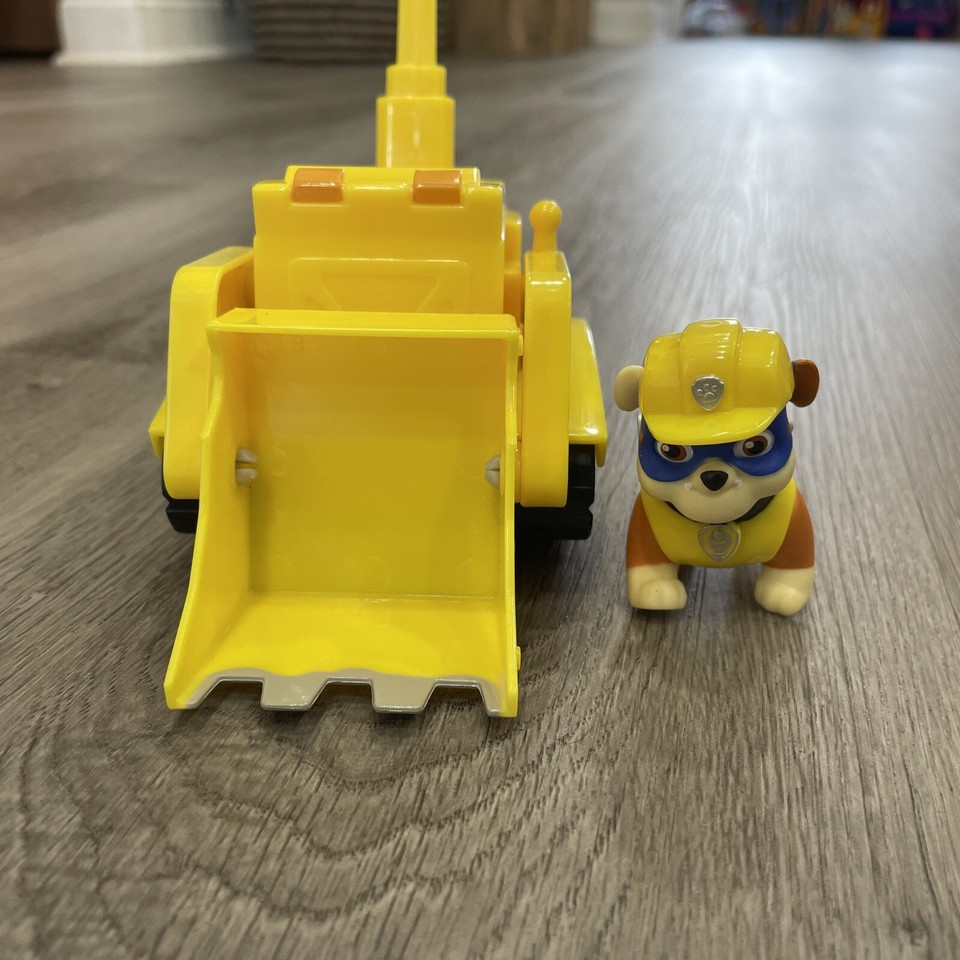 Paw Patrol Super Pup Rubble Crane, Vehicle and Figure Complete Set Blue ...