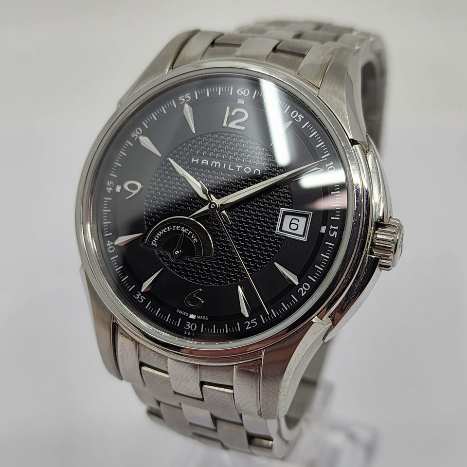 Hamilton Jazzmaster Power Reserve Date H325190 41mm Silver Dial Swiss ...