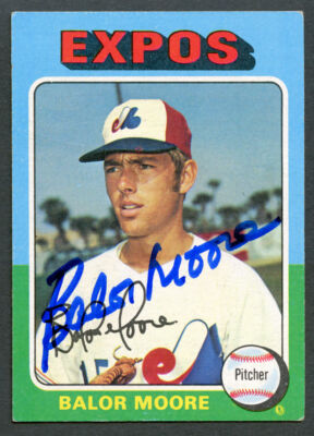 Balor Moore #592 signed autograph auto 1975 Topps Baseball Trading Card ...