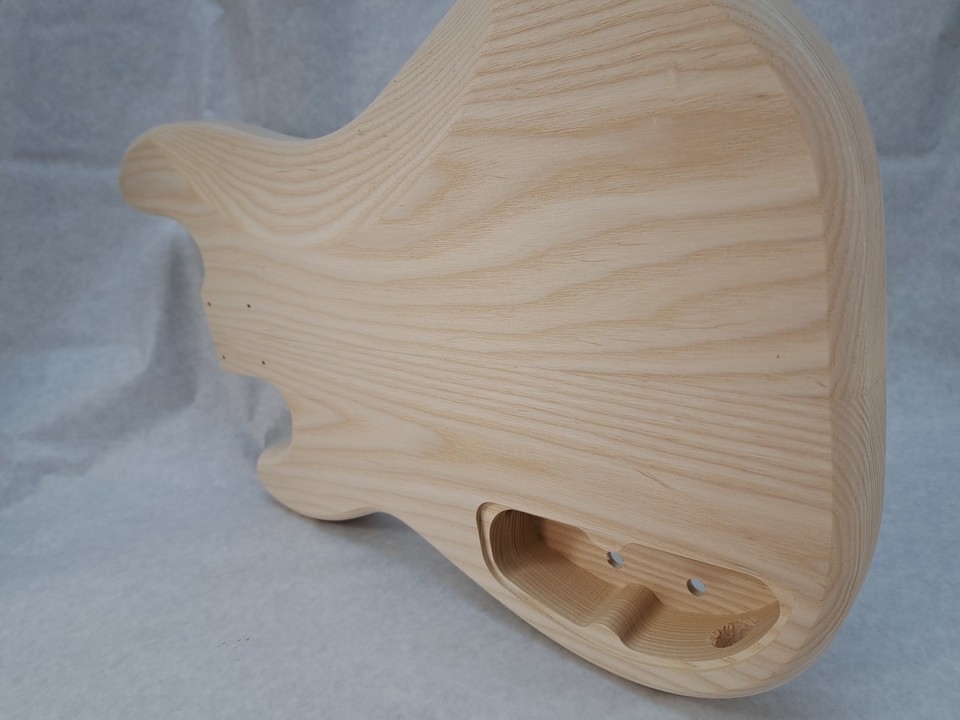 Unfinished Ash P bass Jazz pickups guitar body - fits fender necks ...