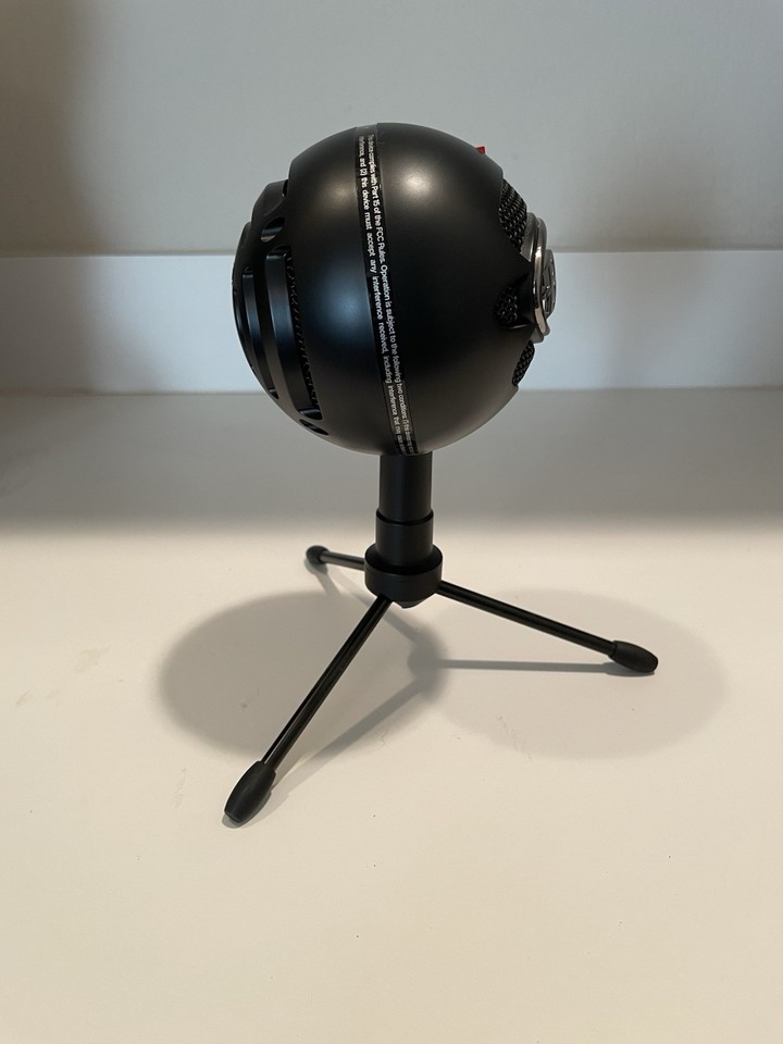 Blue Snowball iCE Black Plug-and-Play USB Microphone w/ Stand & Cable ...