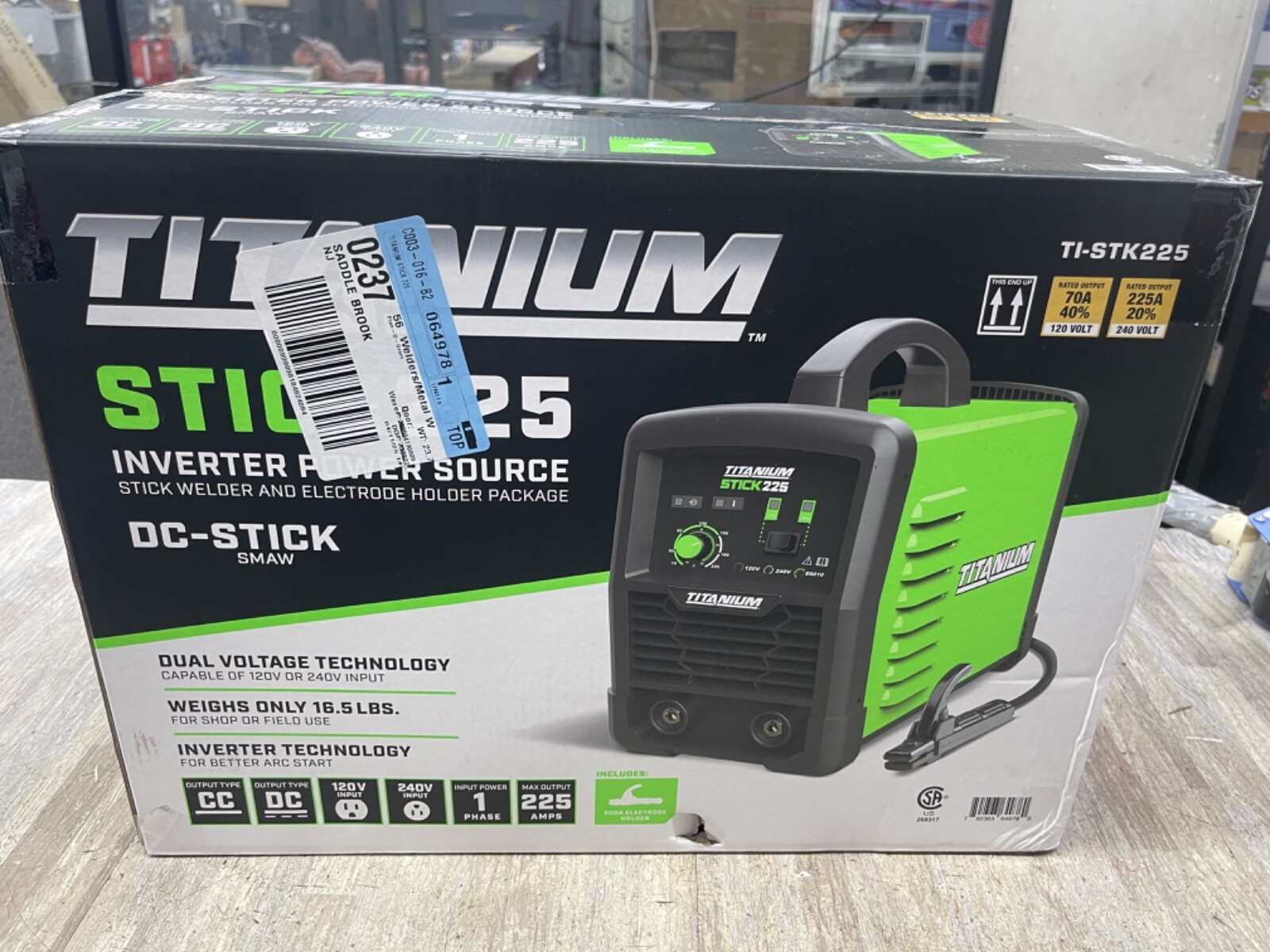 Titanium TI-STK225 Inverter Welder with Electrode Holder for sale ...