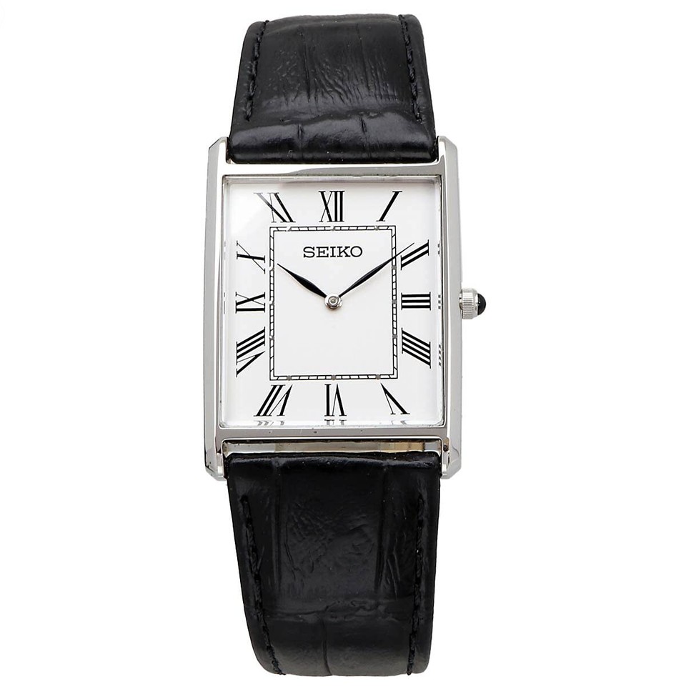 SEIKO Men's Watch Square Design Quartz SWR049 White Dial | eBay
