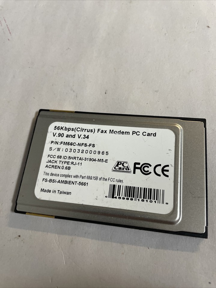 CompUSA PCMCIA Wireless 56k Modem Card @CPUL | eBay