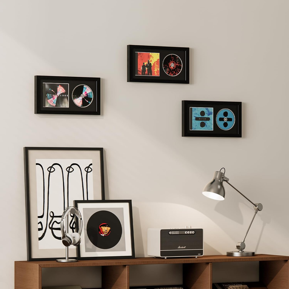 CD Display Frame, 14.4" X 7.7", Solid Wood, Self Standing, Home Decor ...