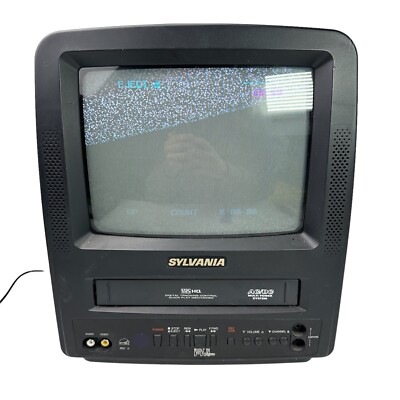 Sylvania 9" SSC092 Portable TV VHS VCR Combo RV Camper Retro Gaming ...