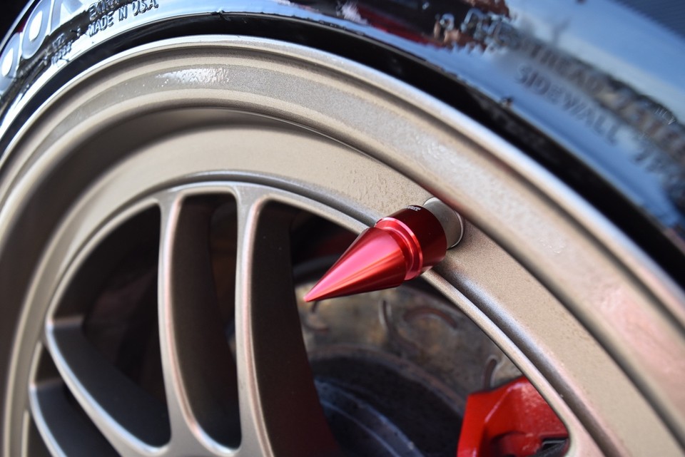 4 TRUE SPIKE BLACK SPIKED TPMS WHEEL AIR VALVE STEM COVER CAP FOR ...