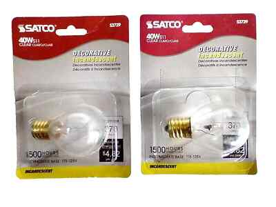 Satco S3729 Intermediate Base 40-Watt S11 , Clear | eBay
