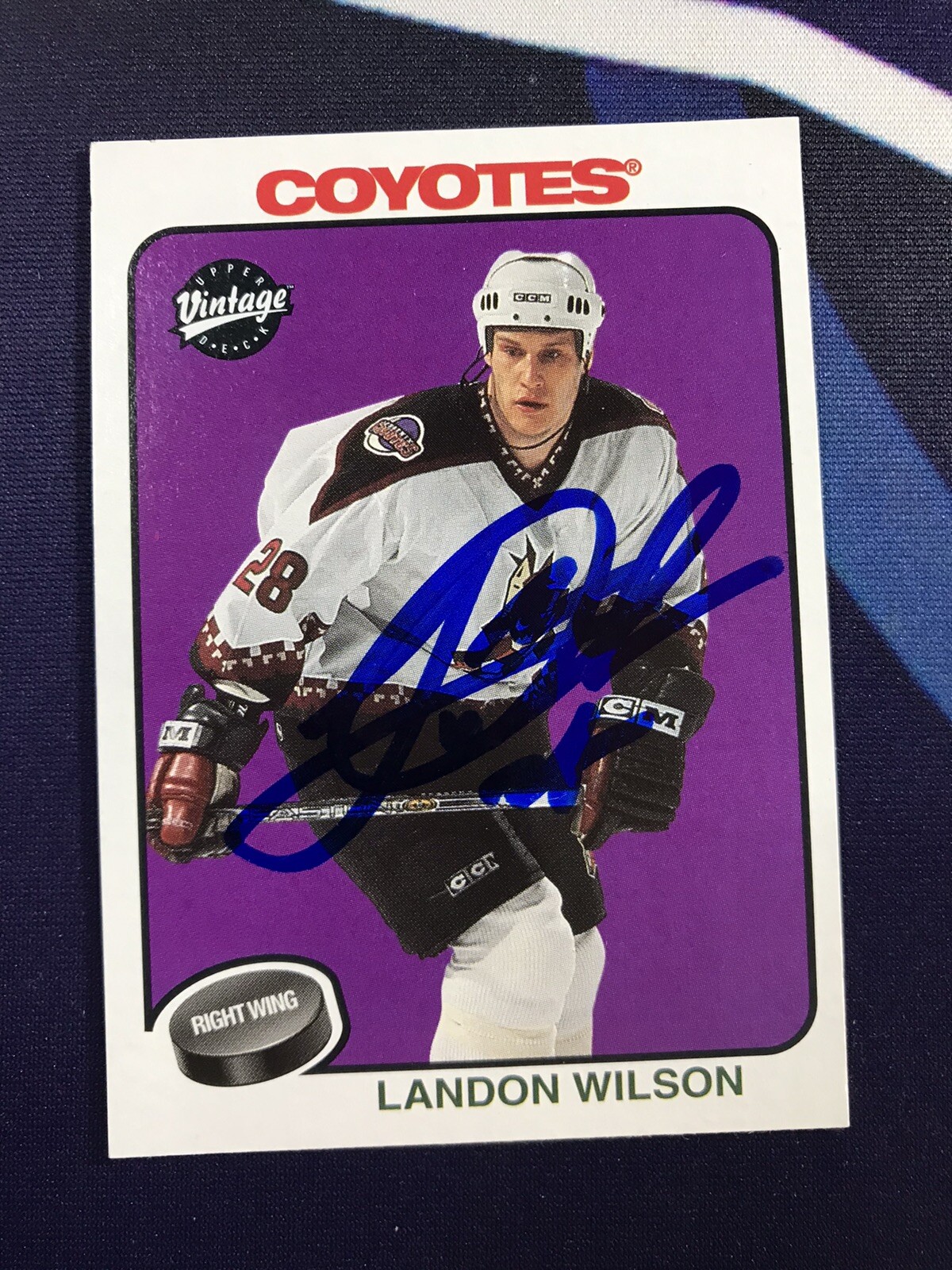 2001-02 Upper Deck Vintage Hockey #197 Landon Wilson Autograph Coyotes ...