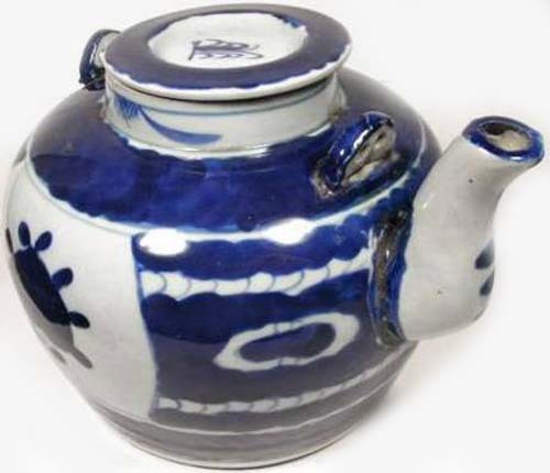 19th Antique Century China Exceptional Lg Blue+White "Ming" Porcelain ...