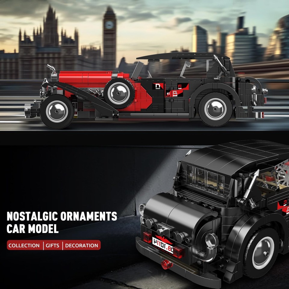 10114 Classic Cars Building Kits, MOC Vintage Car Model Building Blocks ...