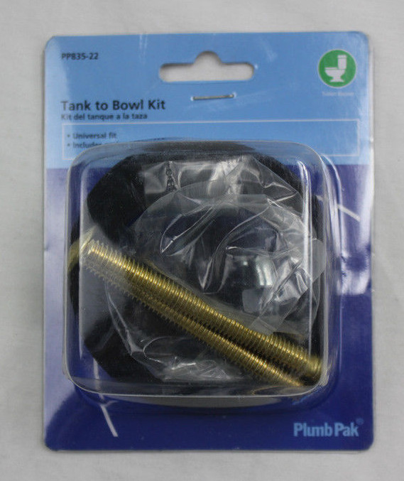 NEW PLUMB PAK PP835-22 TOILET TANK TO BOWL RUBBER WASHER AND BOLTS KIT ...