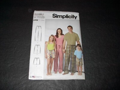 Simplicity Pattern 9127 Child / Teen / Adult Pants ~ Shorts XS ~ L / XS ...