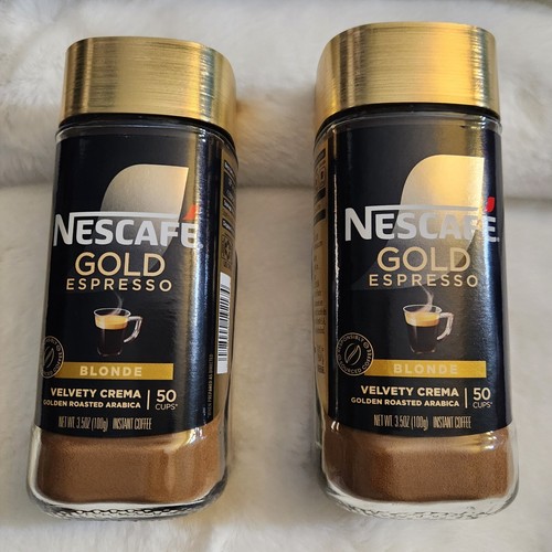 (2) Nescafé Gold Espresso Blonde Instant Coffee 3.5 Oz TikTok Viral | eBay