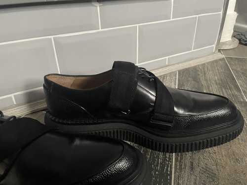 DUNHILL BLACK CREPE SOLES CREEPERS BEETLE CRUSHERS SHOES SIZE 44 10-10. ...