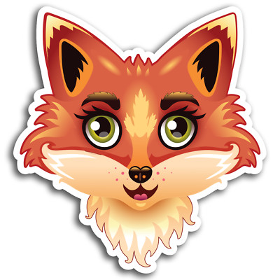 2 x 10cm Ginger Fox Vixen Vinyl Stickers - Sticker Laptop Luggage Gift ...