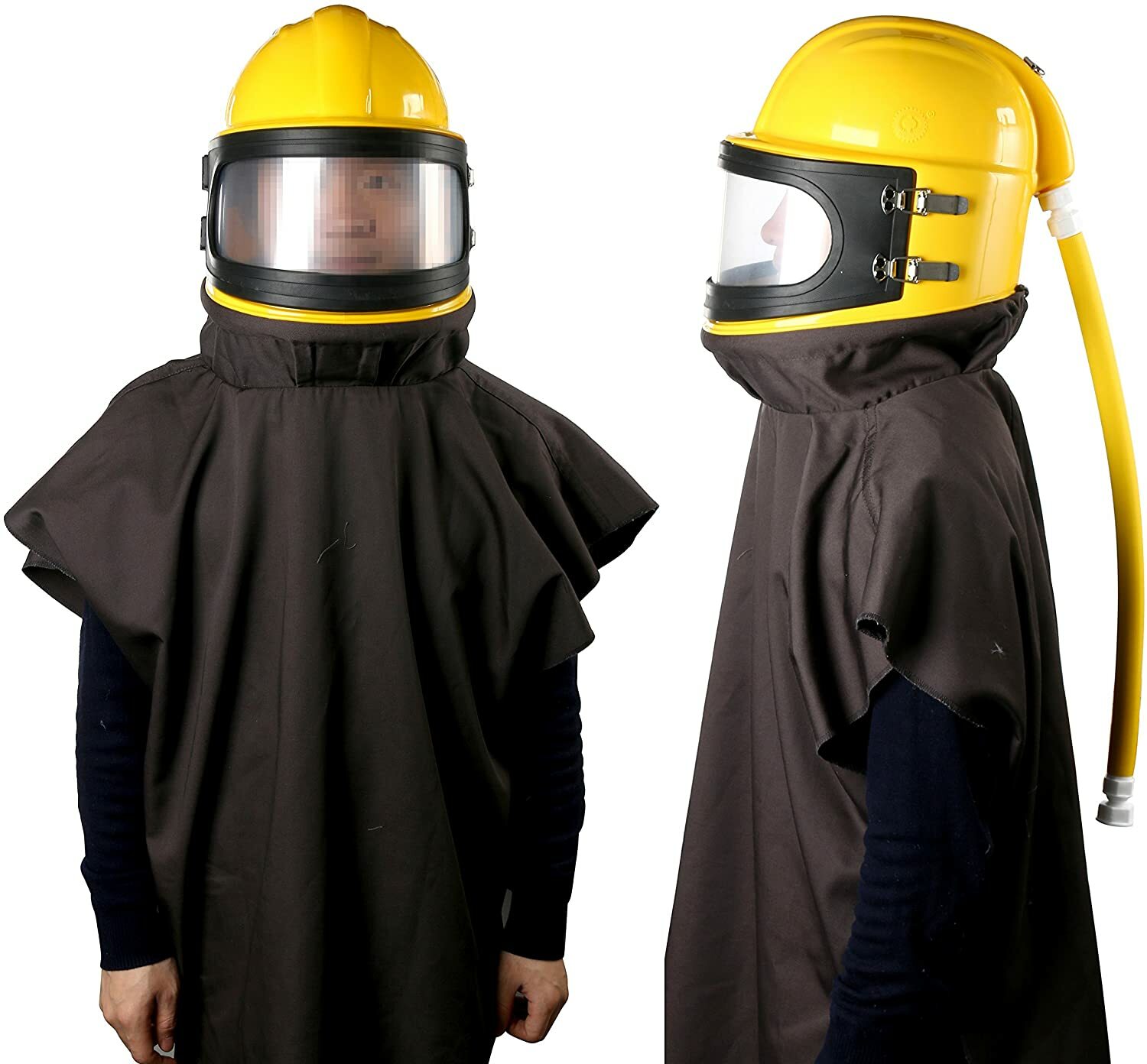 ABS Safety Sandblast Helmet Sandblaster Sandblasting Hood Protector ...