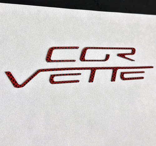2005-2013 Corvette C6 RED CARBON Plastic Letters Rear Bumper Emblem ...