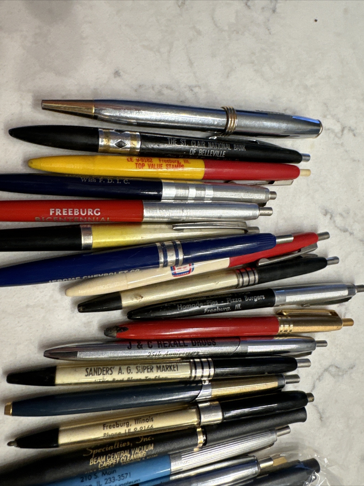 Vintage LOT ADVERTISING Pens Rite point Box Scripto Curtis Rand Ready ...