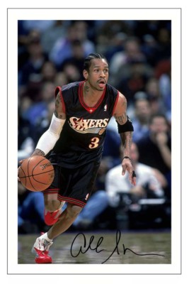 ALLEN IVERSON PHILADELPHIA 76ERS AUTOGRAPH SIGNED PHOTO PRINT ...