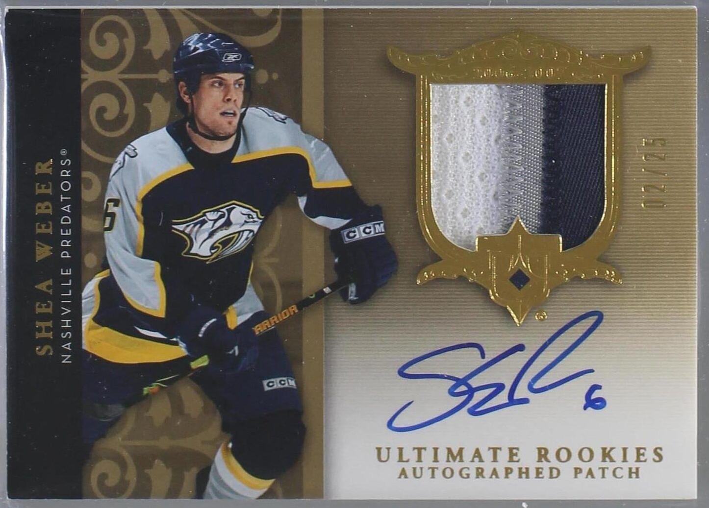 2006-07 Ultimate Collection - Autographed Ultimate Rookies Shea Weber ...
