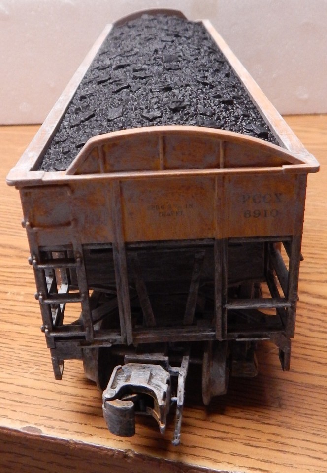 ATLAS 912-4 PEABODY 3 BAY 70 TON OPEN HOPPER CAR CUSTOM WEATHERED NIB O ...