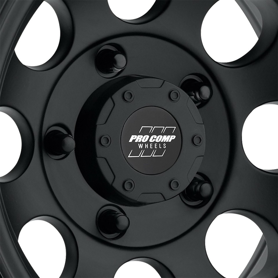 Set 4 Pro Comp PA69 Vintage 17x9 6x5.5 Flat Black Wheels 17" -6mm Rims ...