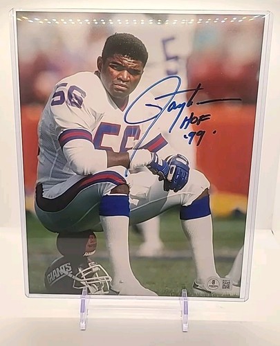 Lawrence Taylor Autographed 8x10 with HOF Inscription Beckett COA NY ...