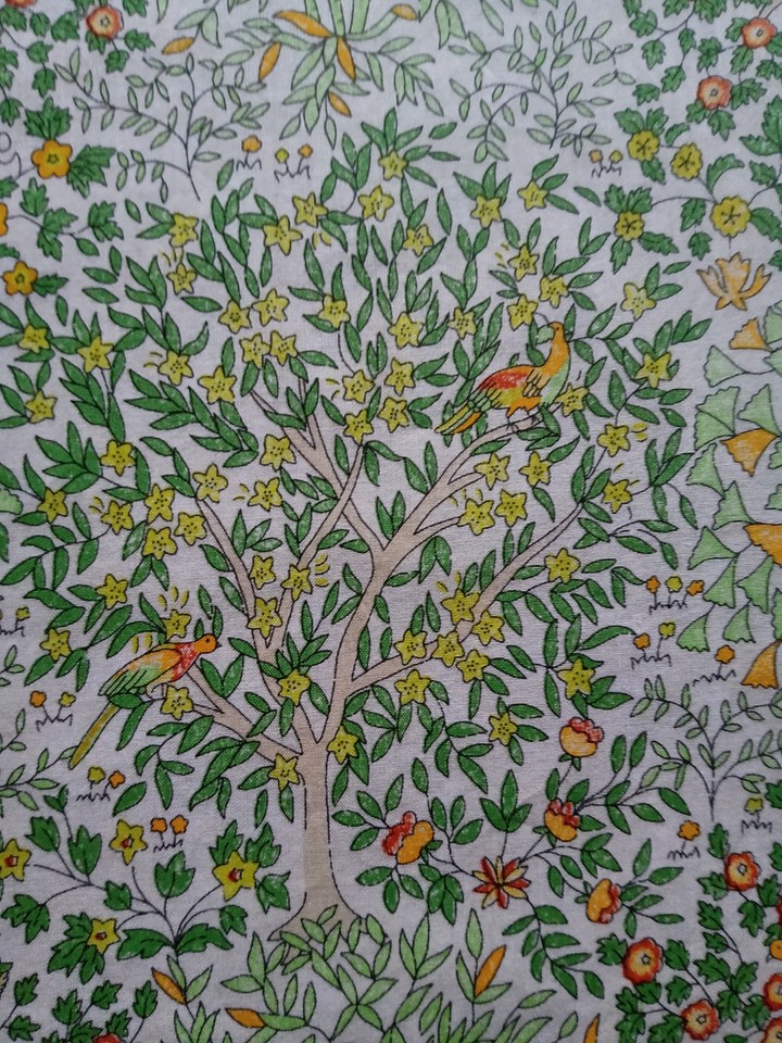 JESS AND JEAN - trees & birds - Liberty Tana Lawn cotton approx 33 x 39 ...