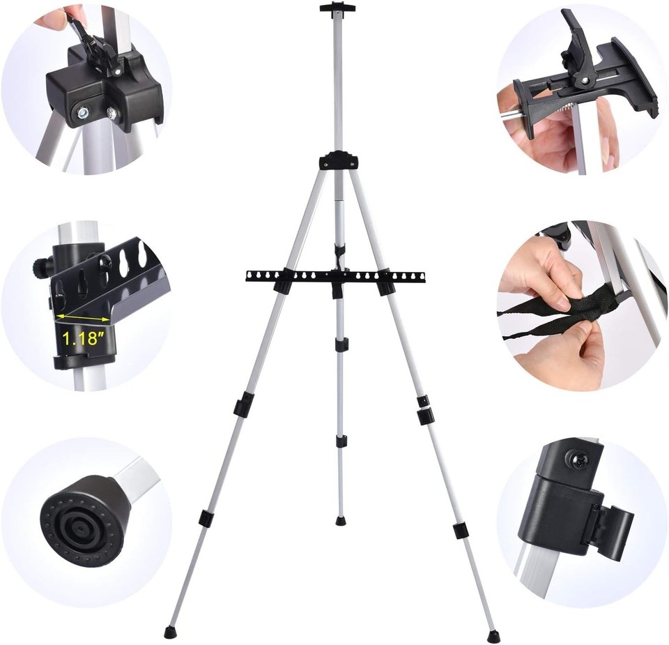 Portable Artist Easel Stand - Adjustable Height Painting Easel with Bag ...