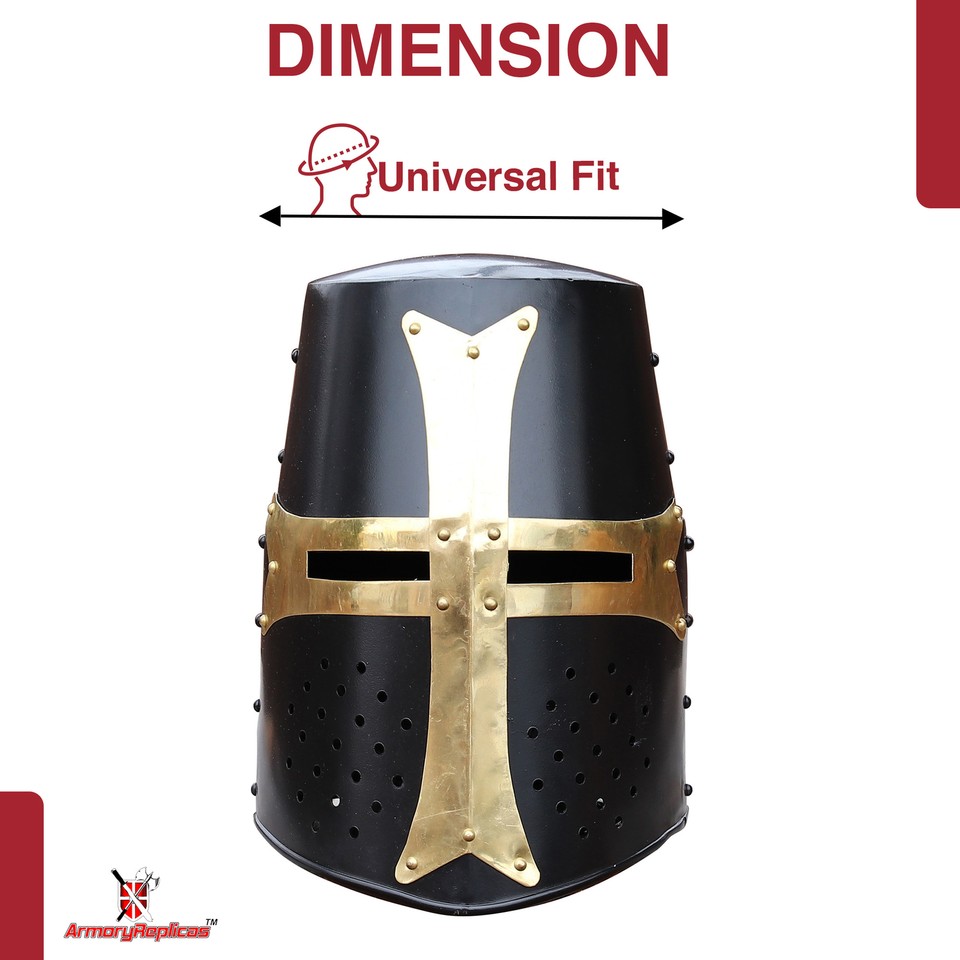 Medieval Great Bucket Helm Knights 20G Steel Templar Crusader Helmet | eBay