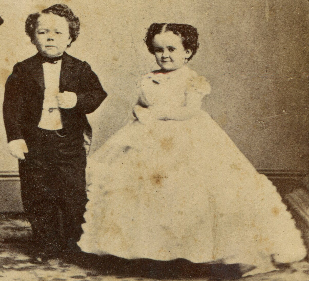 COMMANDER NUTT AND MINNIE WARREN. BOTH IN FORMAL WEAR. CDV. | eBay