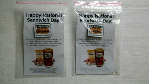 (2) FIREHOUSE SUBWAY COLLECTOR PINBACK's WITH ORIGINAL CARDS | eBay
