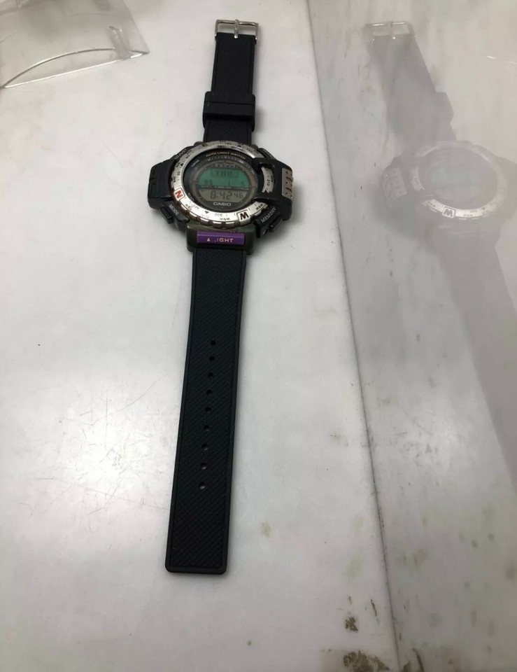 Vintage Casio Protrek 1471 PRT-40 Triple Sensor Digital Quartz Men's ...