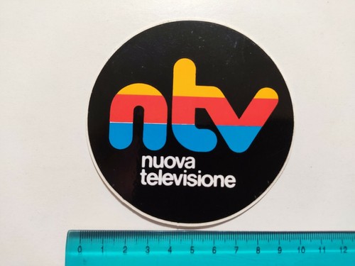 Adhesive NTV New Television Sticker Autocollant Vintage Kleber 80s ...