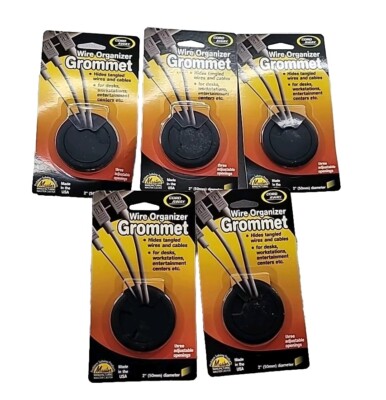 5 Cord Away Wire Organizer Flexible Grommet 2 3/8in 60mm Diameter Desk ...