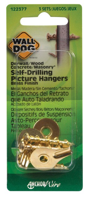 Hillman Fasteners 122377 3pk Wall Dog Brass Hanger for sale online | eBay