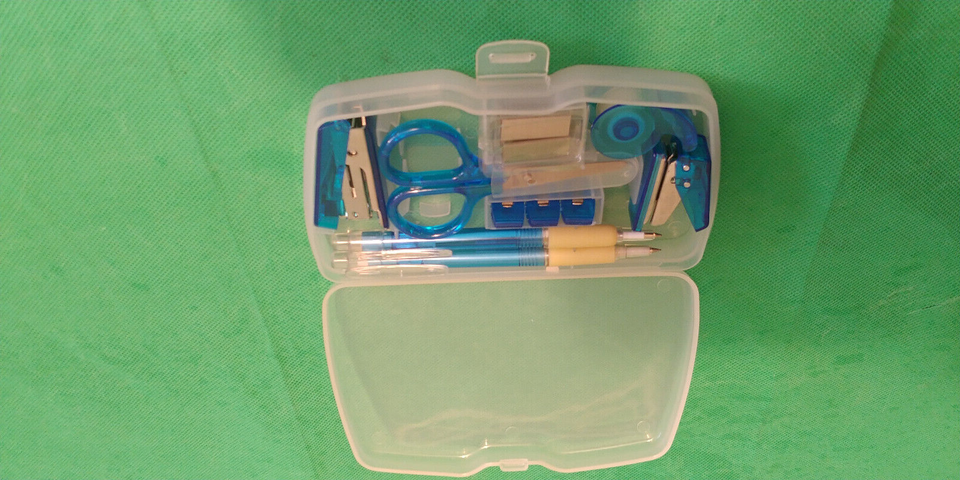 Complete Staple Supply Kit With Sizzors,2 Pens,Tape And Staples With ...