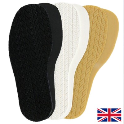 1Pair Rubber Stick on Soles Anti-Slip Wearable Grip Flat Shoe Repair No ...