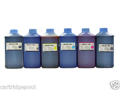 6 Liter Refill Ink for DesignJet T2500 Printer MK(pg.)/C/M/Y/PK/GY | eBay