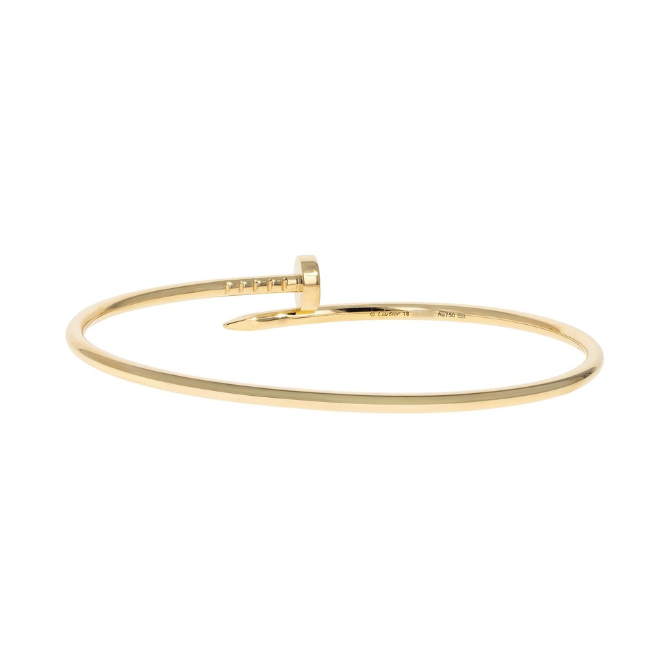 Cartier 18k Yellow Gold Juste Un Clou Small Model Bangle Bracelet Size ...