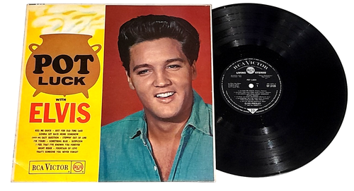 ELVIS PRESLEY Pot Luck album SF 5135 STEREO RCA Victor Small silver ...