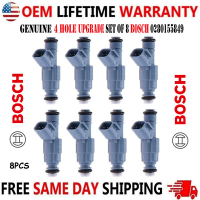 OEM BOSCH 4 Hole Upgrade 8 pieces Fuel Injectors for Jeep Grand ...