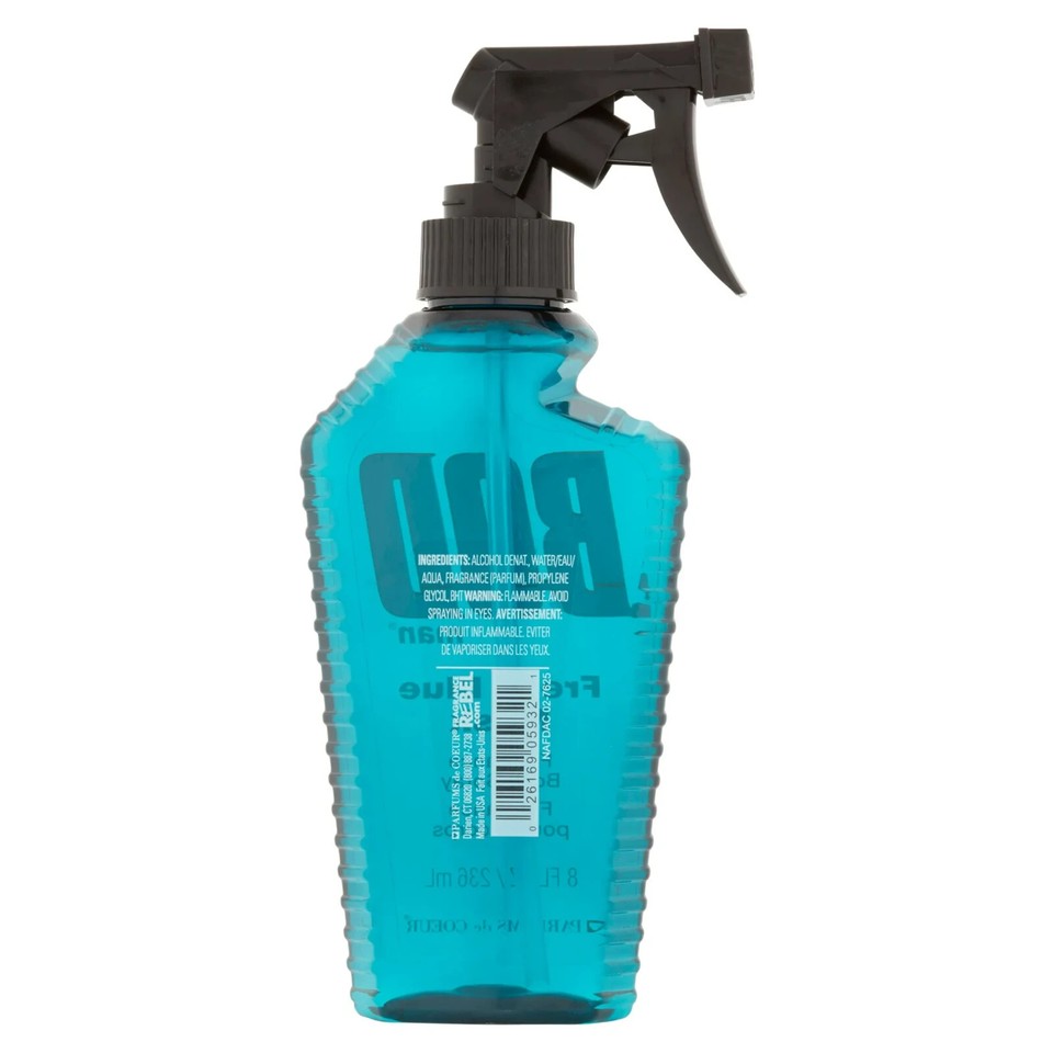 New Bod Man Fresh Blue Musk by Parfums De Coeur, 8oz Fragrance Body ...