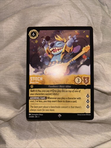 Stitch Rock Star 1st Chapter Super Rare Non-Foil Card 23 204 | eBay