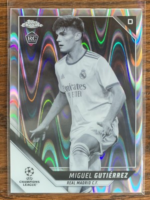 2021-22 TOPPS CHROME UEFA MIGUEL GUTIERREZ #137 RC ROOKIE CARD RAYWAVE ...