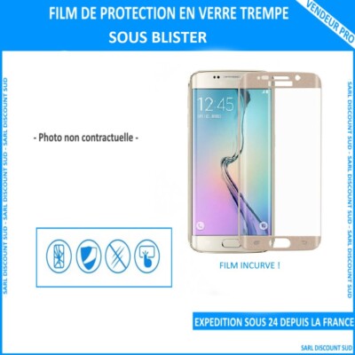 FILM EN VERRE TREMPE INCURVE POUR SAMSUNG GALAXY S6 EDGE G925 GOLD OR ...