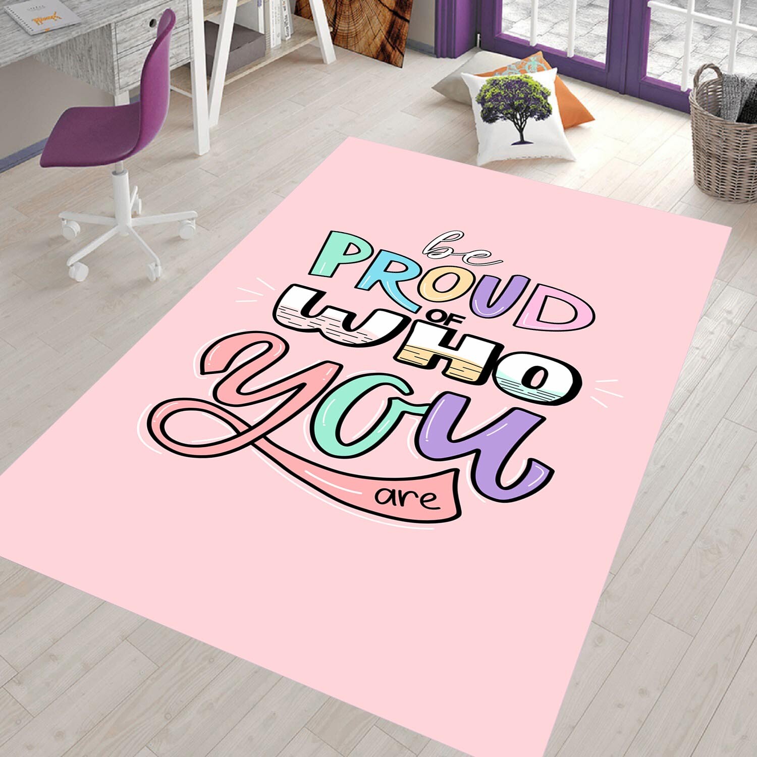 Motivating Rug,Kids Room Rug,Fan Rug,Modern Rug,Fan Rug,Colorful Rug ...