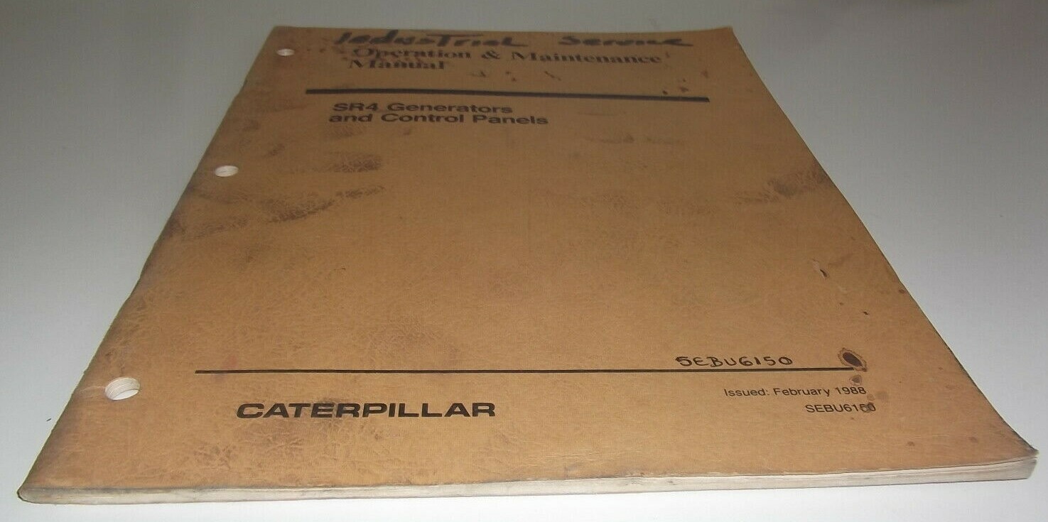 CAT CATERPILLAR SR4 GENERATORS & CONTROL PANEL OPERATION & MAINTENANCE ...