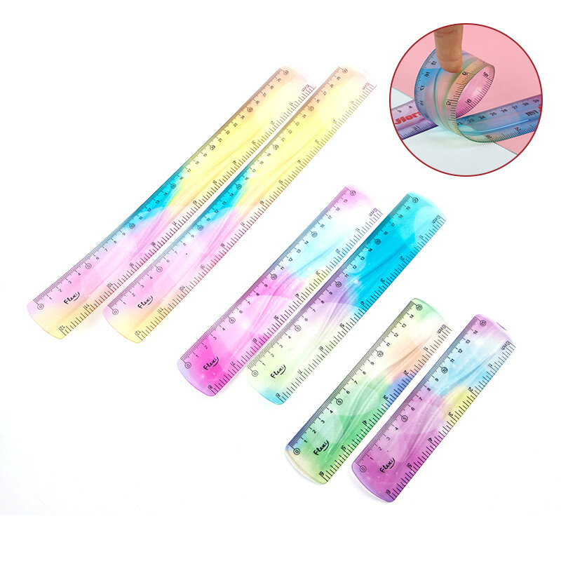 Colourful Student Flexible Ruler Inch Metric 30cm/12Inch 20cm/8Inch ...